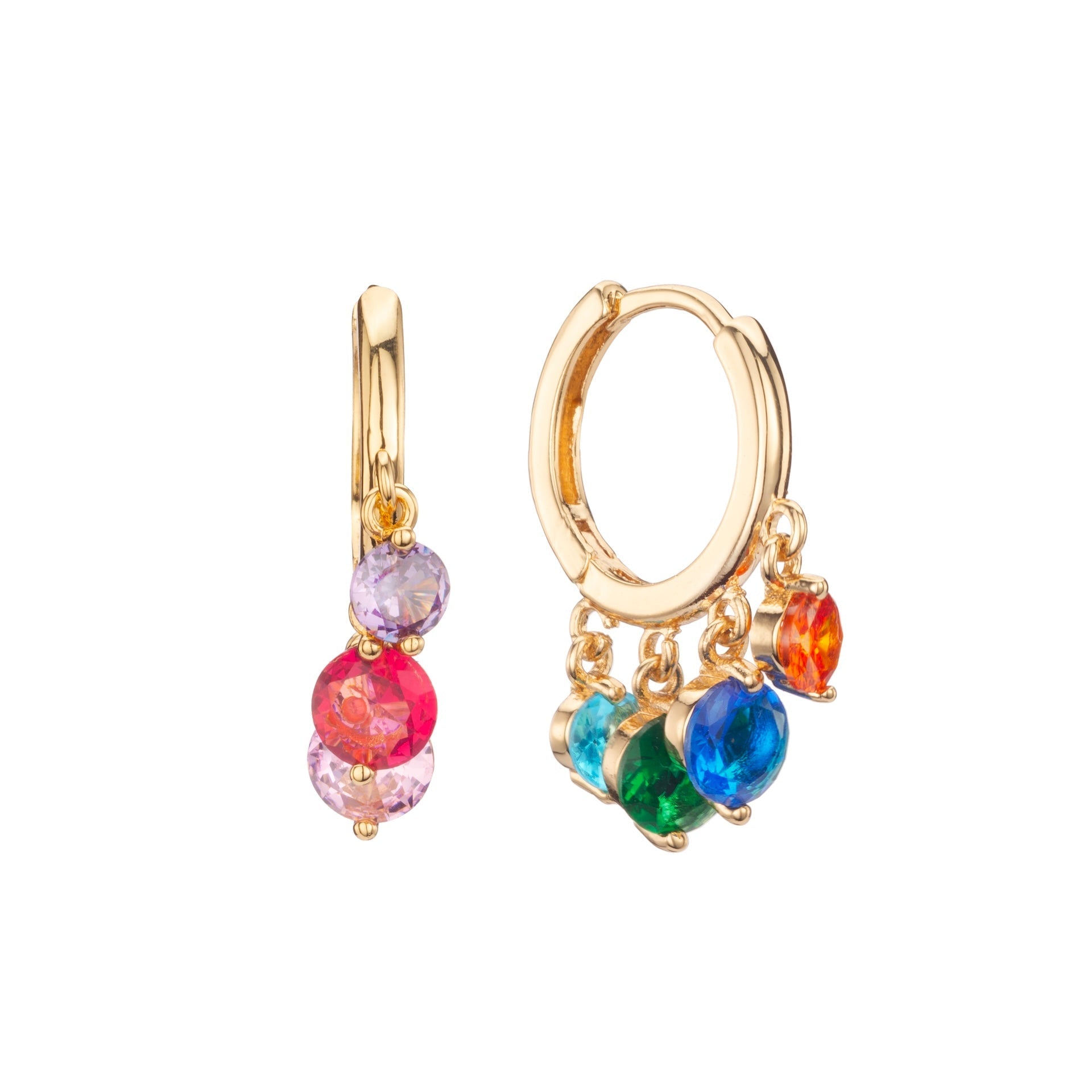 Iris Waterfall Huggie Earrings – Bijoux De Mimi