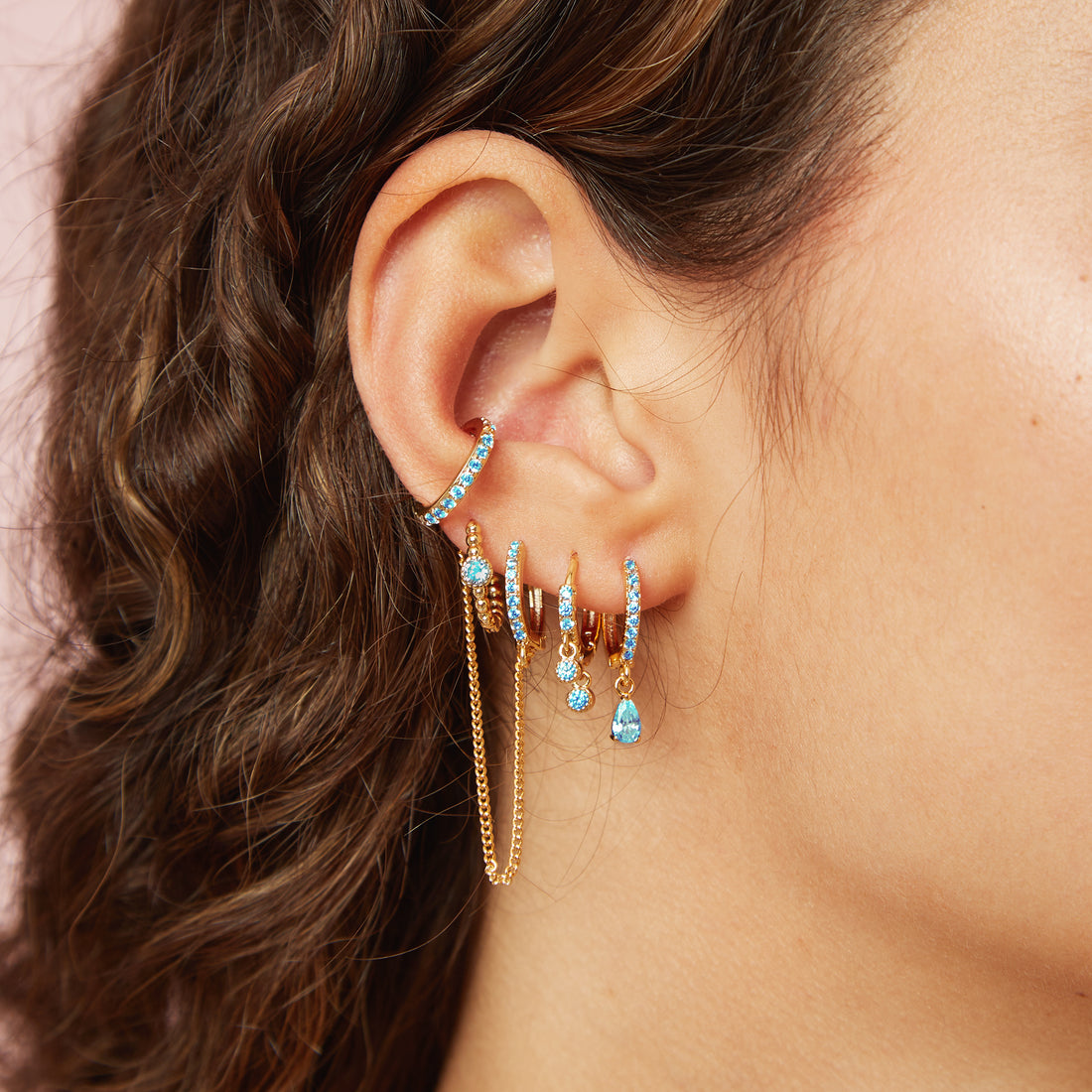 Anna Colourful Huggie Earring Stacker Set – Bijoux De Mimi