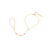 Madeleine Hand Chain Pink & Gold – Bijoux De Mimi
