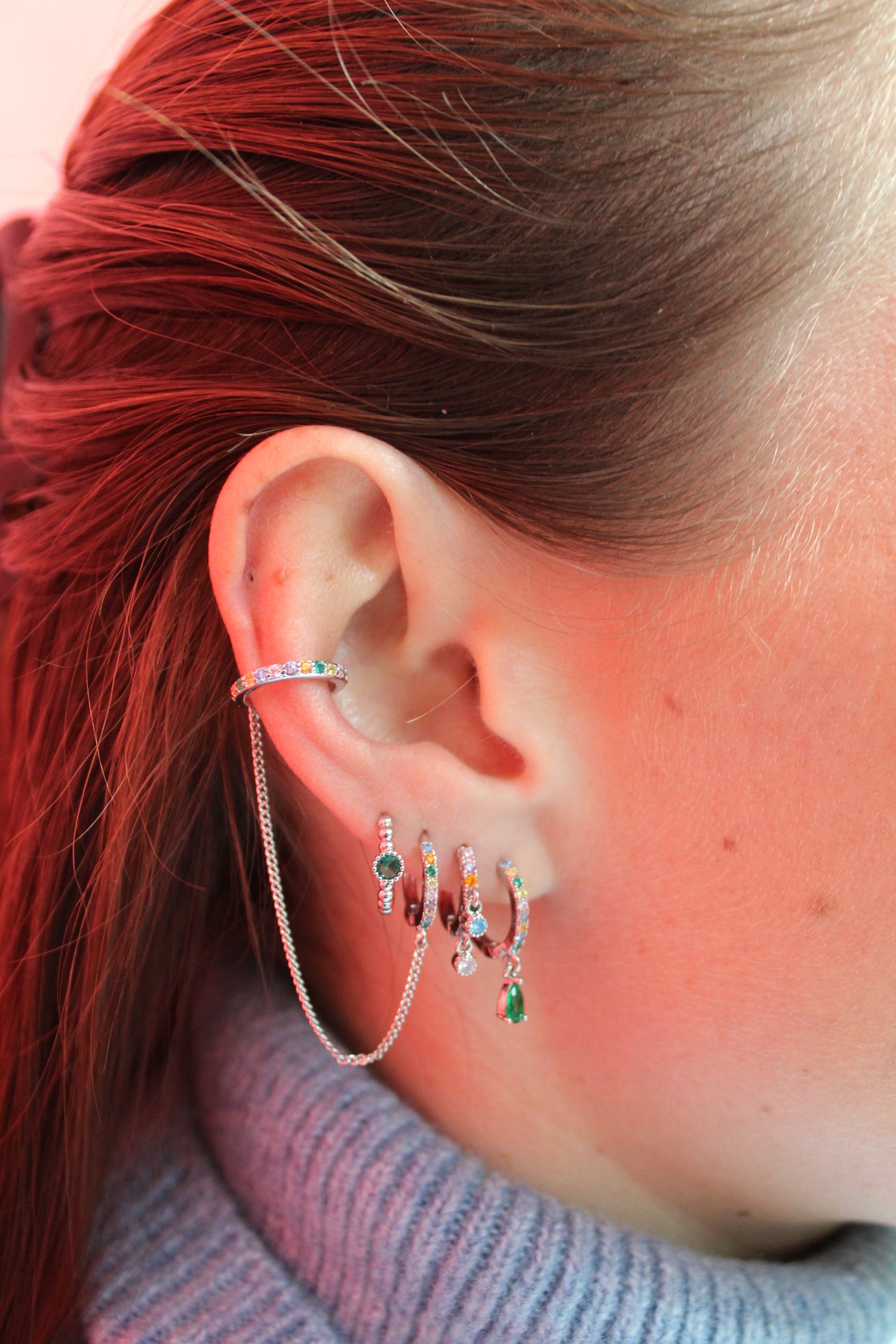 Anna Colourful Huggie Earring Stacker Set – Bijoux De Mimi