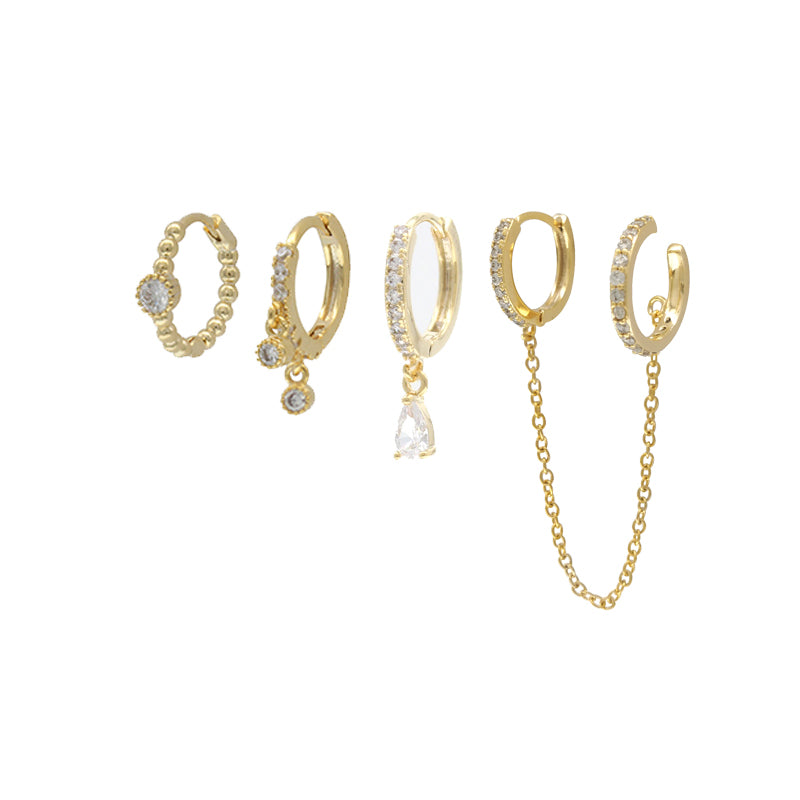 Anna Colourful Huggie Earring Stacker Set – Bijoux De Mimi